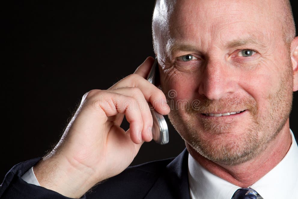 Cell Phone Businessman stock photo. Image of cell, caucasian - 14099042