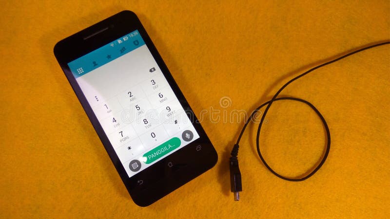 Cell phone with charger stock vector. Illustration of electronics ...