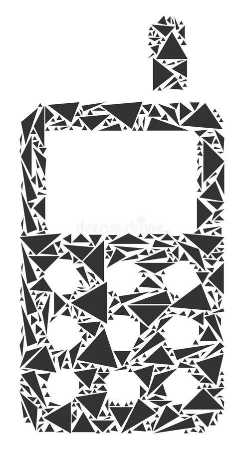 Cell Phone Mosaic of Triangles Stock Vector - Illustration of concept ...