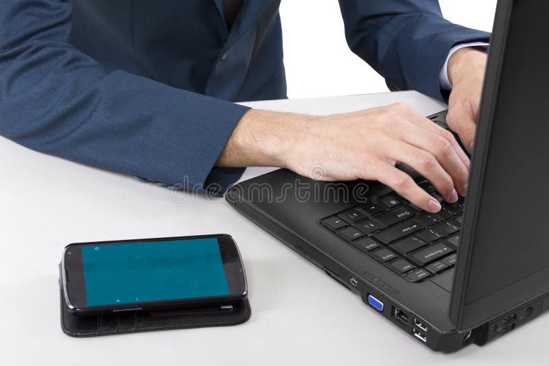 Cell Phone on Desk stock image. Image of connect, desk - 36129755
