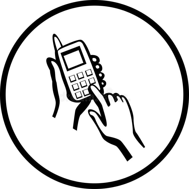 Cell Phone Dialing Vector Illustration Stock Vector - Illustration of ...
