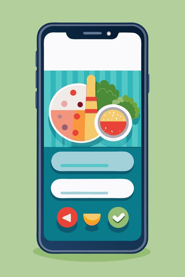 A Cell Phone with a Food App Displayed on the Screen Can Be Seen Stock ...