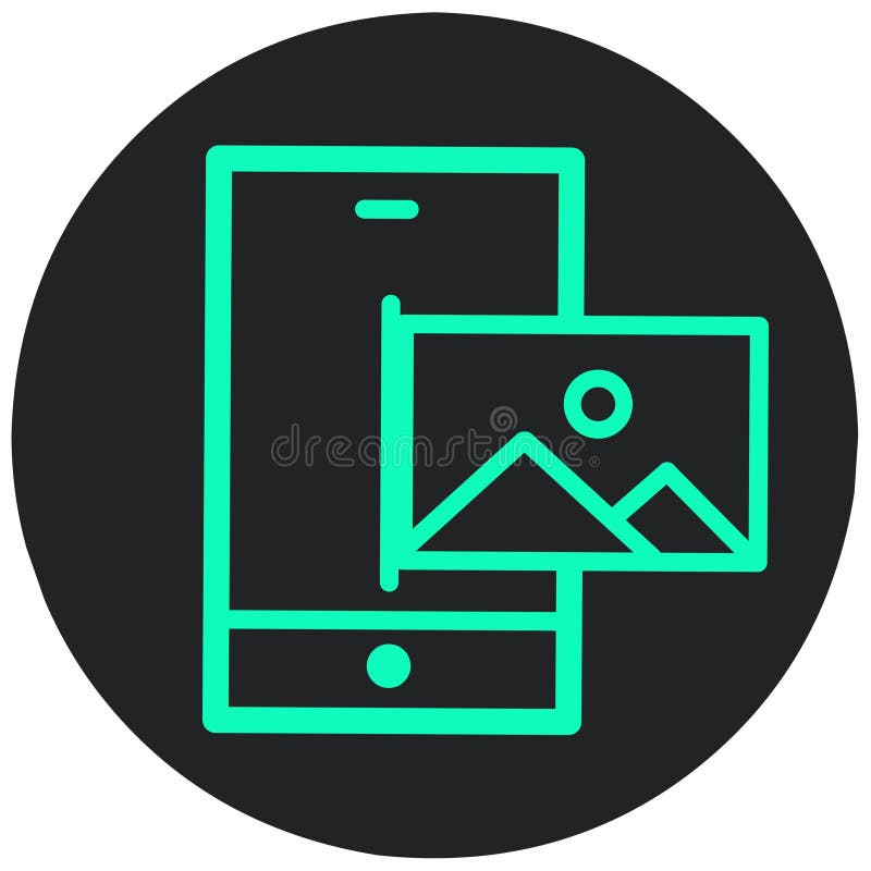 Cell Phone Gallery View Icon Concept Stock Vector - Illustration of ...