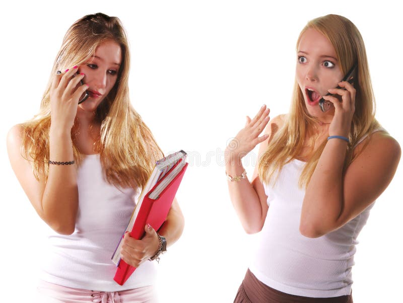 Cell Phone Gossip stock photo. Image of phone, expression - 217356