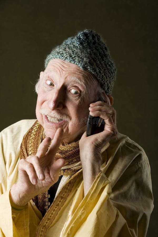Cell Phone Guru stock image. Image of spiritual, senior - 8928757