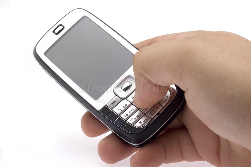 Cell phone in a hand stock photo. Image of bluetooth - 11810488