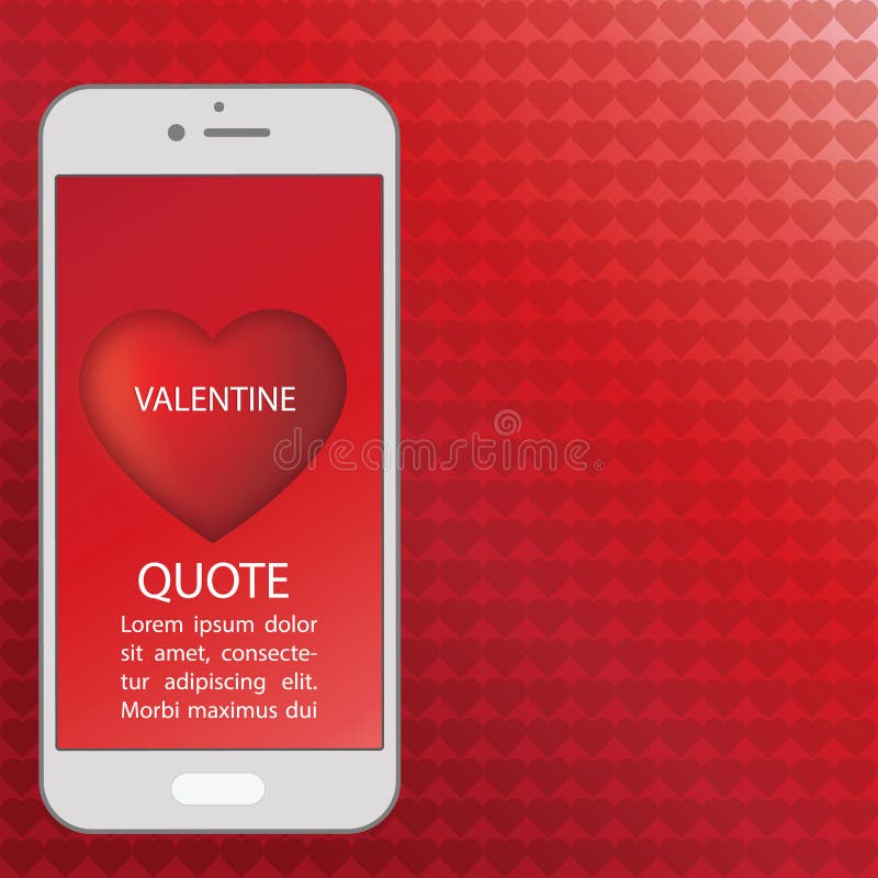 Cell Phone Has a Heart-shaped Icon Stock Vector - Illustration of heart ...