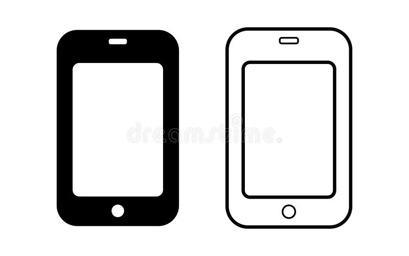 Cell Phone Icon Vector Illustration Stock Vector - Illustration of icon ...