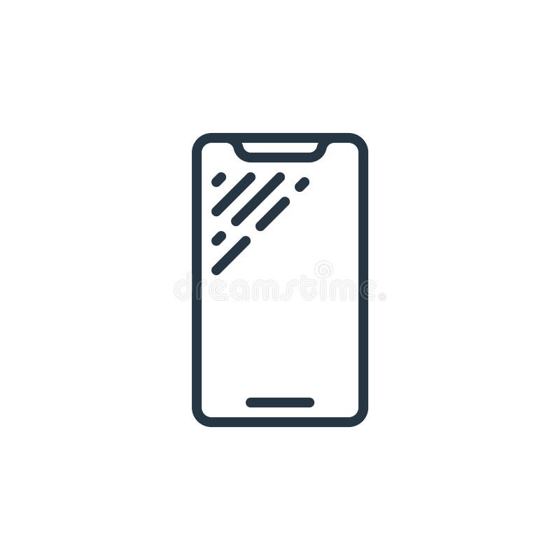 Cell Phone Icon Vector from Internet of Things Concept. Thin Line ...