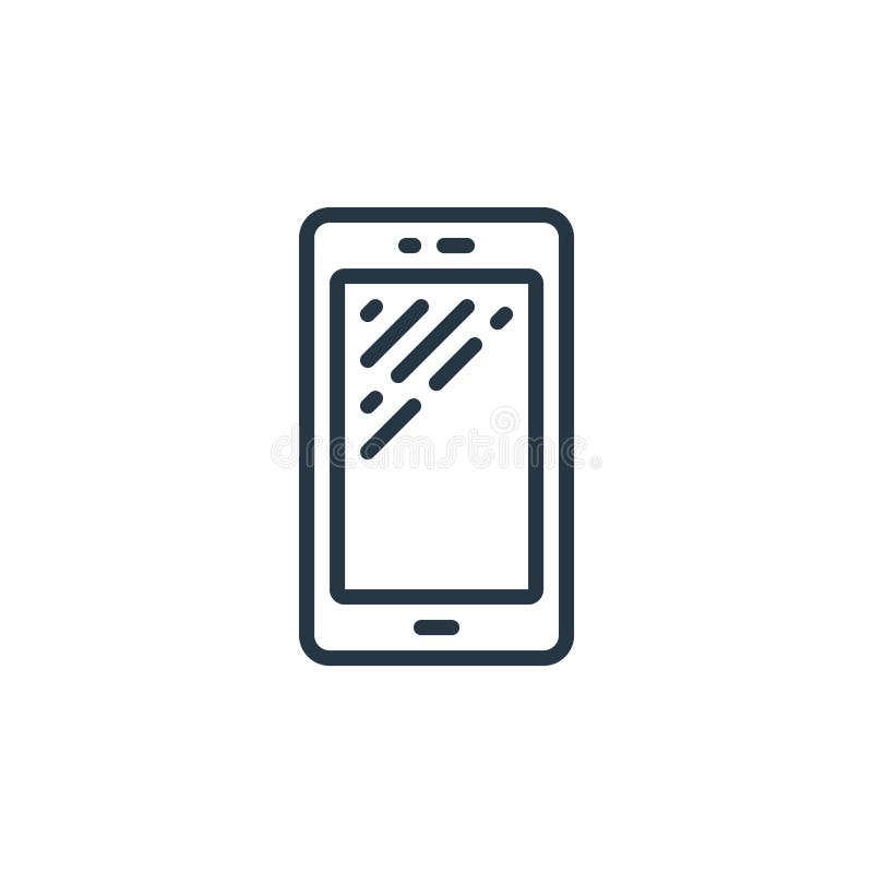 Cell Phone Icon Vector from Internet of Things Concept. Thin Line ...