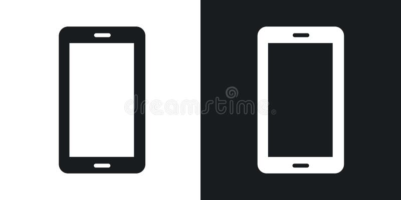 Cell Phone Icon Vector Set on White Background Stock Vector ...
