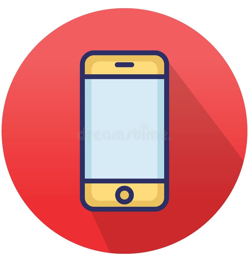 Cell Phone Isolated Vector Icon that Can Easily Modify or Edit Stock ...