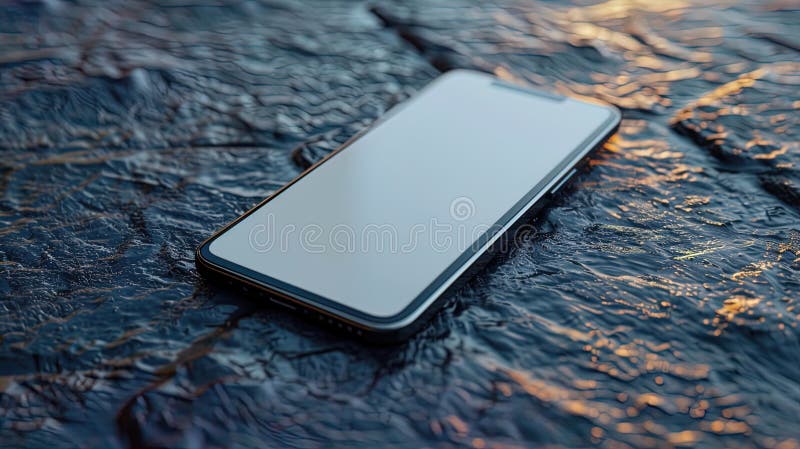 A Cell Phone is Laying on a Rock Stock Image - Image of equipment ...