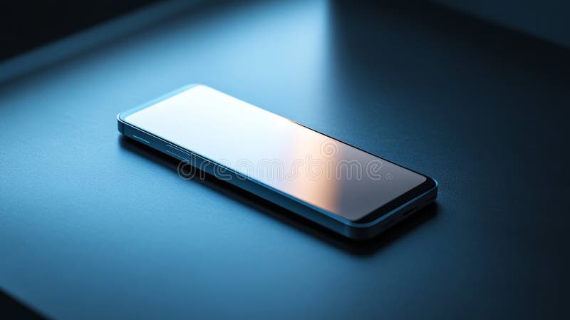 A Cell Phone is Laying on a Table Stock Illustration - Illustration of ...