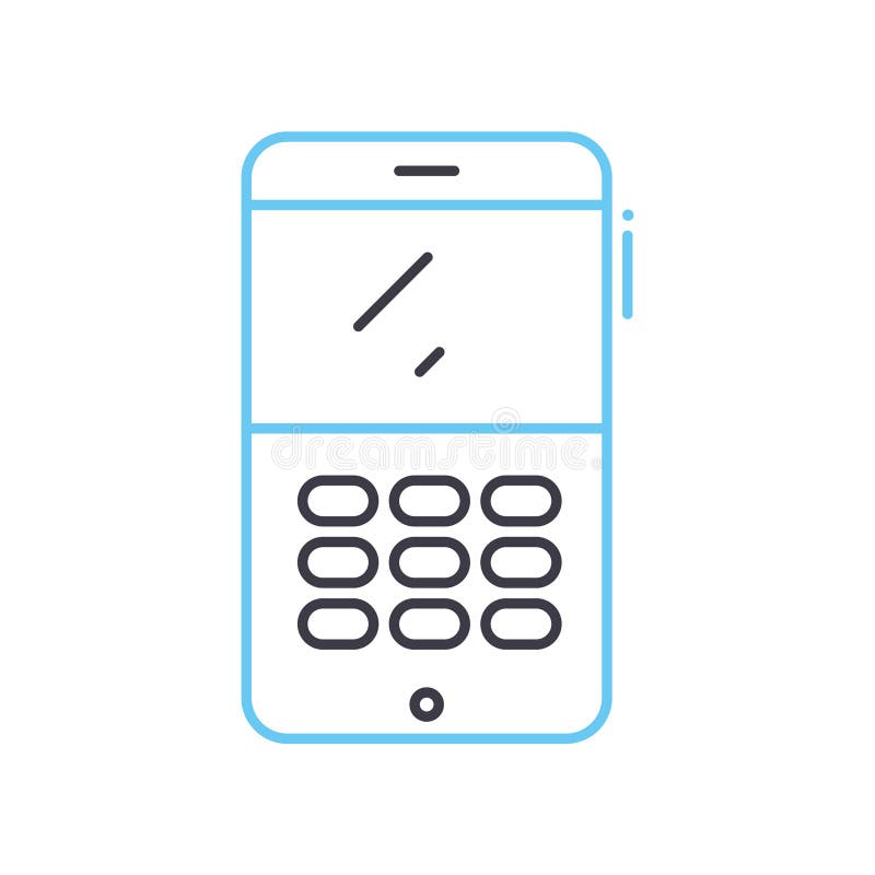 Cell Phone Line Icon, Outline Symbol, Vector Illustration, Concept Sign ...
