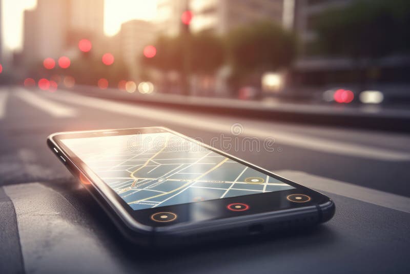 Discarded Cell Phone, Its Map and GPS Signals Useless Stock ...