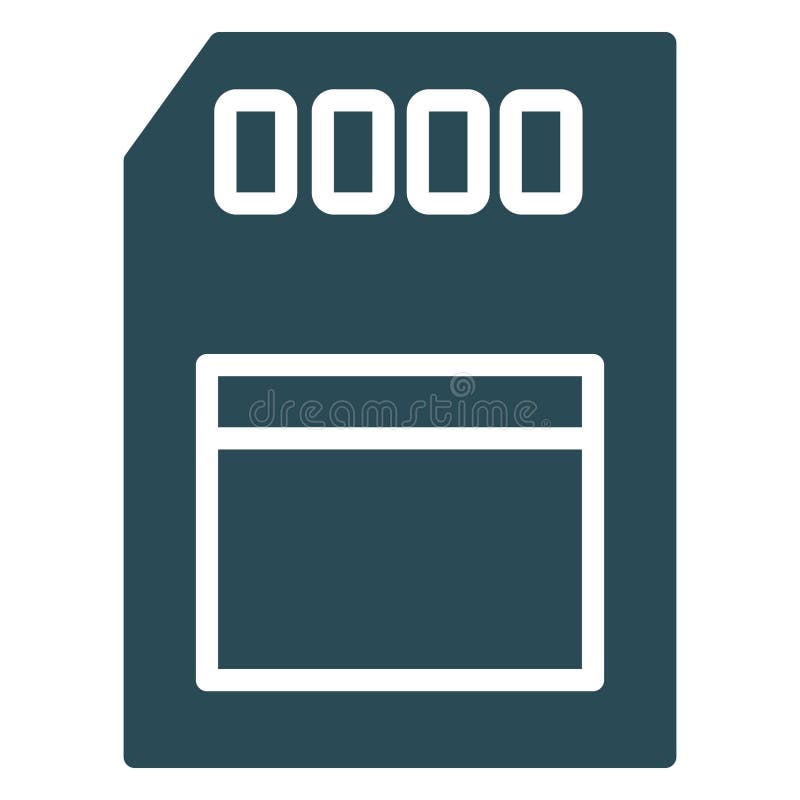 Cell Phone Memory Isolated Vector Icon Fully Editable Stock Vector ...