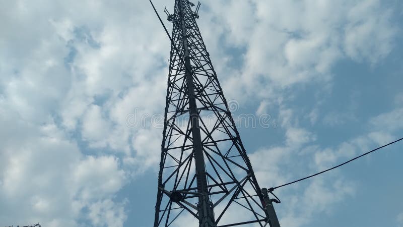 Cell Phone or Mobile Service Towers Stock Image - Image of satelite ...