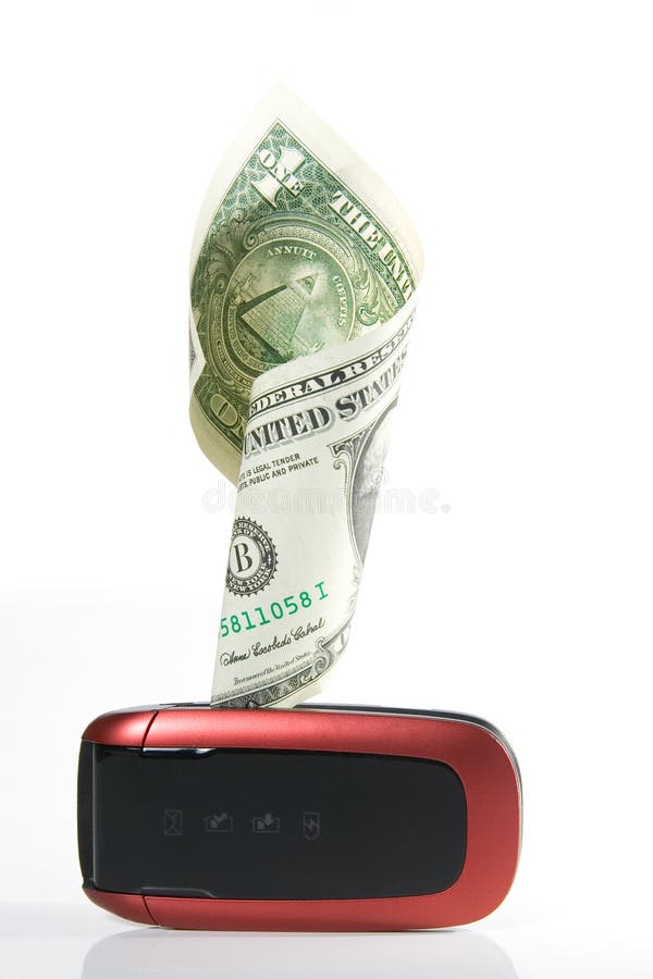 Cell phone with money stock photo. Image of phone, green - 8693414