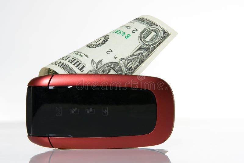 Dollar Sign on the Mobile Phone S Screen Stock Vector - Illustration of ...