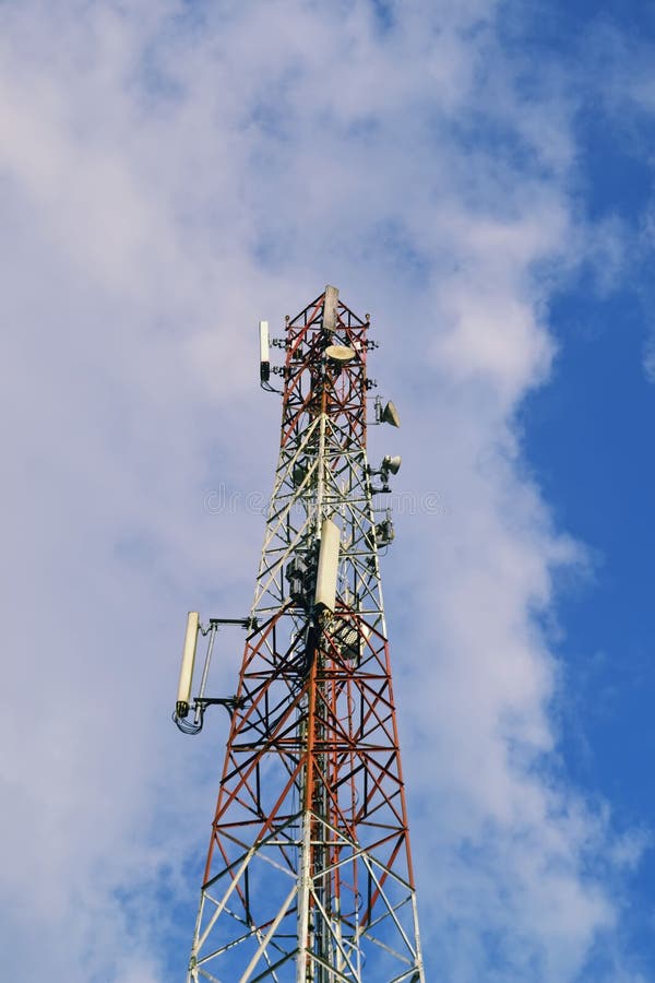 Cell phone network tower stock photo. Image of network - 343194974