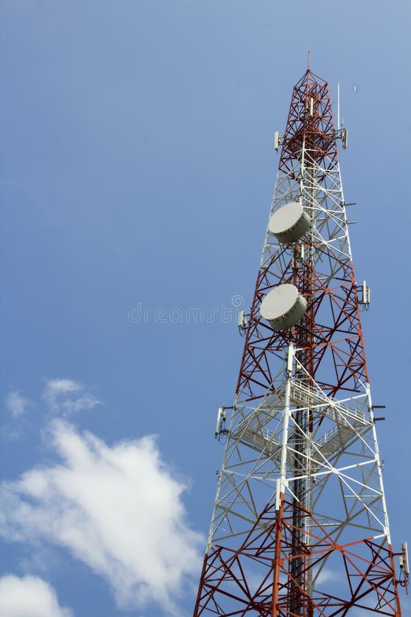 Cell phone network tower stock photo. Image of environment - 52156058
