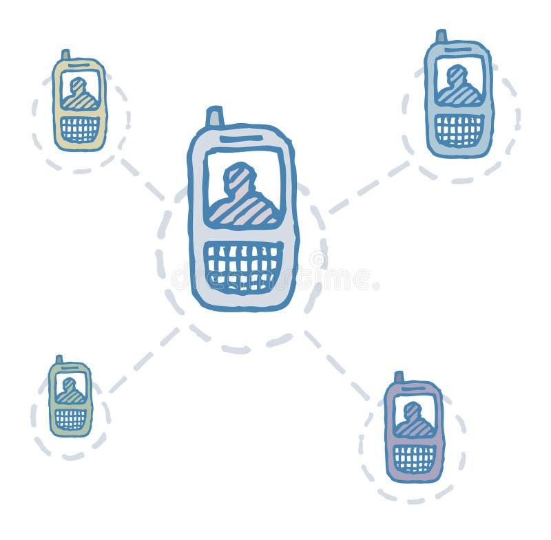 Cell phone network stock illustration. Illustration of talk - 30869287