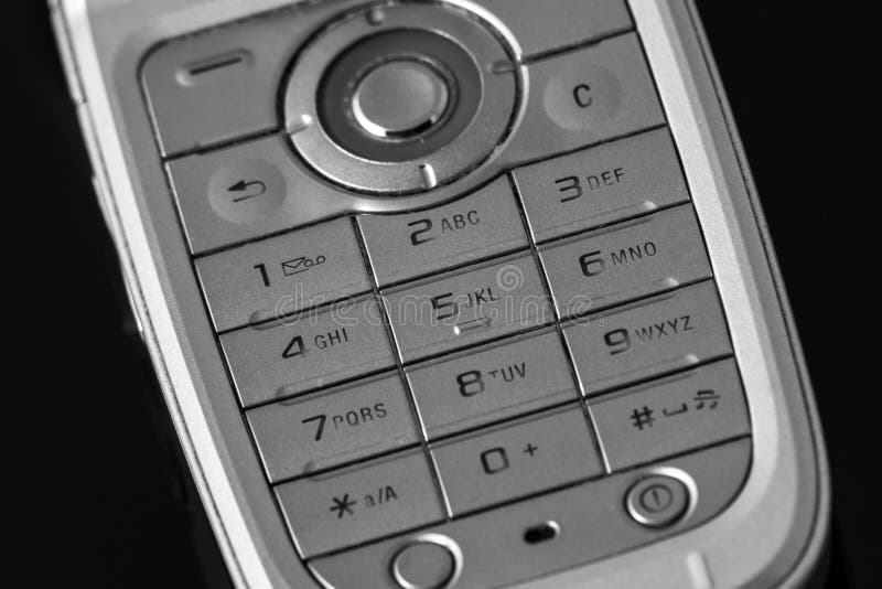 Cell Phone Numeric Keyboard Stock Image - Image of cell, clipping: 93690881