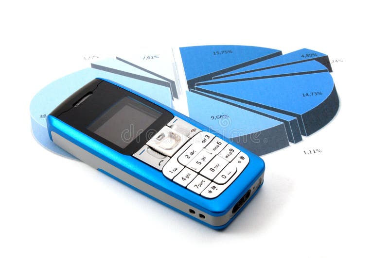 Cell Phone Over Business Chart Stock Image - Image of paper, cellphone ...