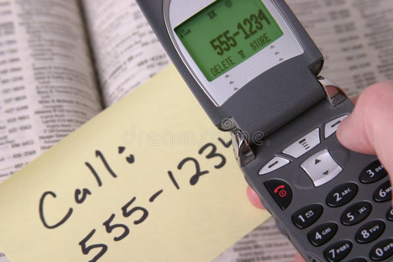 Cell Phone and Phone Book and Note Stock Photo - Image of contact, cell ...