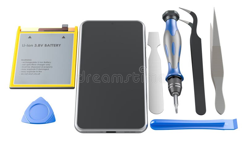 Cell Phone Repair Service, Concept. Smartphone with Professional Repair ...