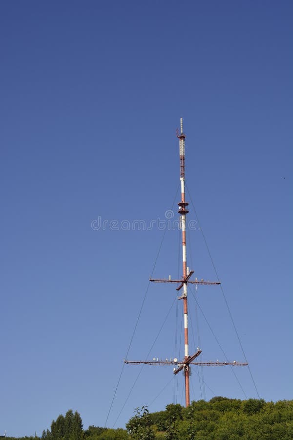 A Cell Phone Repeater Tower Stock Photo - Image of phone, antenna ...