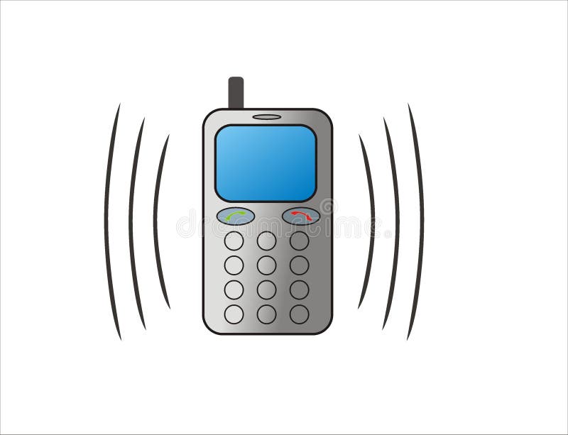 Cell phone ringing stock vector. Illustration of dial - 7889567