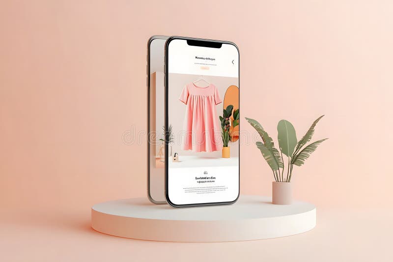 Cell Phone Screen Screen , Elegant Online Store Interface with a ...