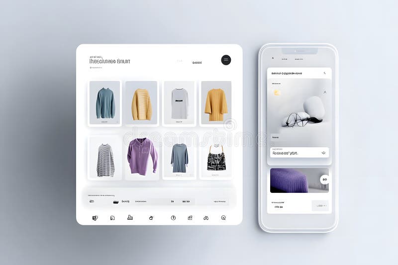 Cell Phone Screen Screen , Elegant Online Store Interface with a ...