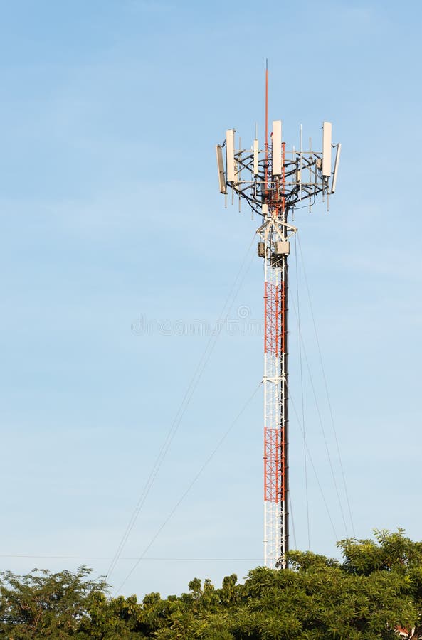 Cell phone signal station stock image. Image of frequency - 48191065