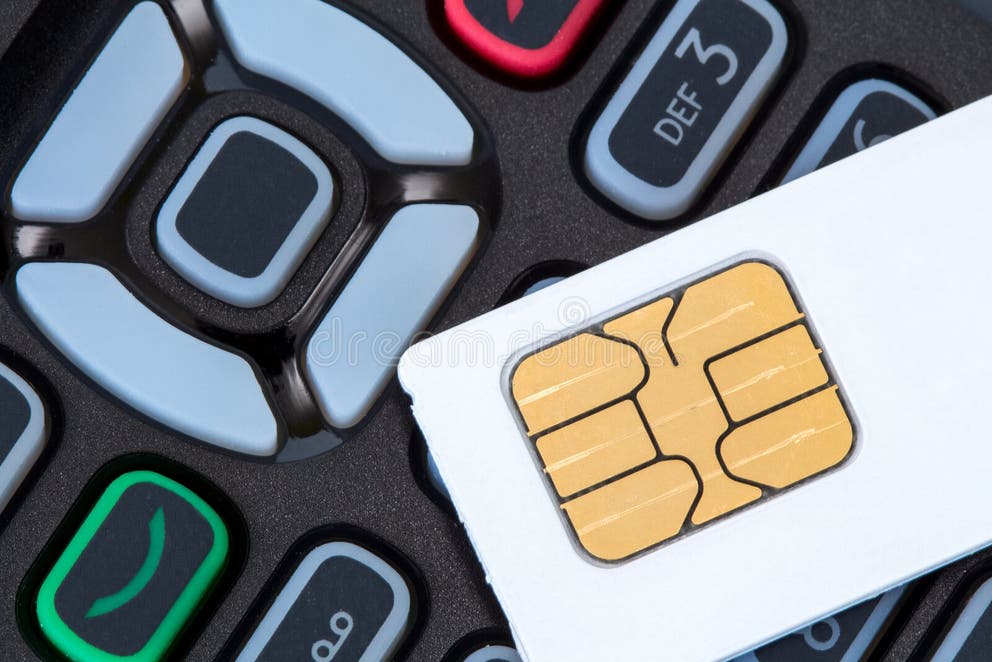 Cell phone and sim card stock image. Image of gprs, number - 40350335