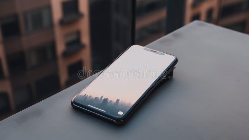 A Cell Phone Sitting on Top of a Table. AI Generative Image. Mockup ...