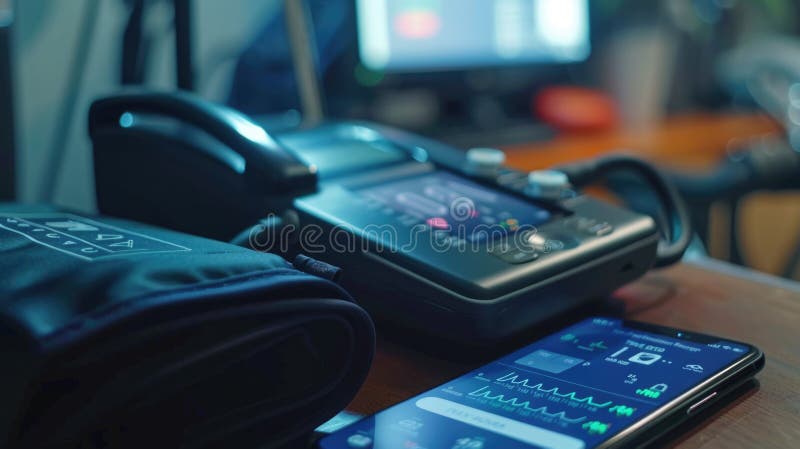 A Cell Phone Sitting on Top of a Wooden Table, Ideal for Use in Scenes ...