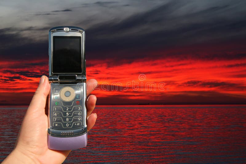 Phone at beach stock image. Image of home, connected, cell - 3774771