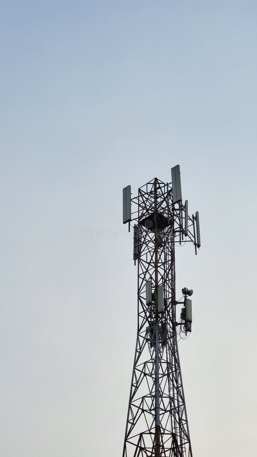 Cell Phone Tower with Antennas Stock Photo - Image of tower, phone ...