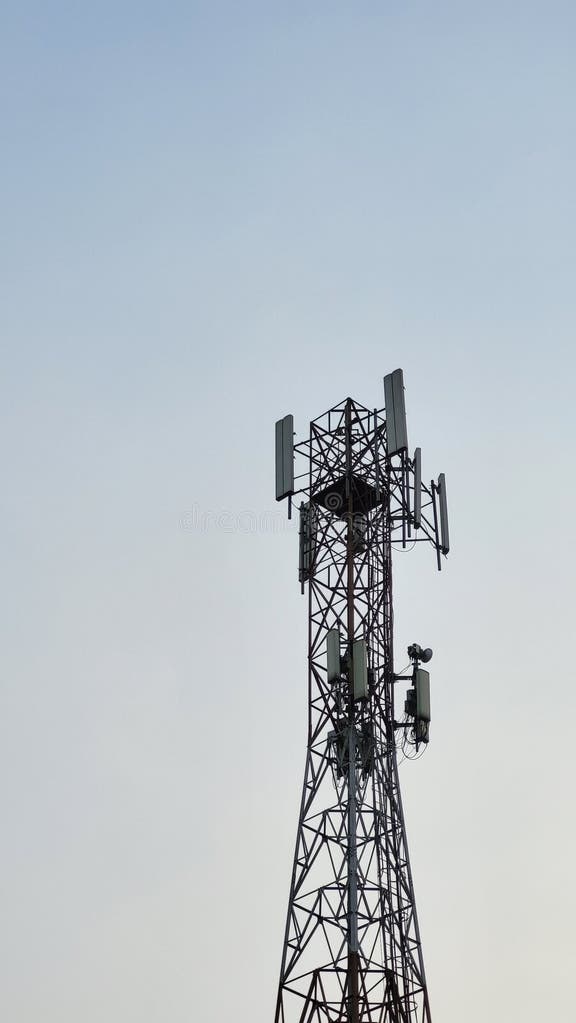 Cell Phone Tower with Antennas Stock Photo - Image of tower, phone ...
