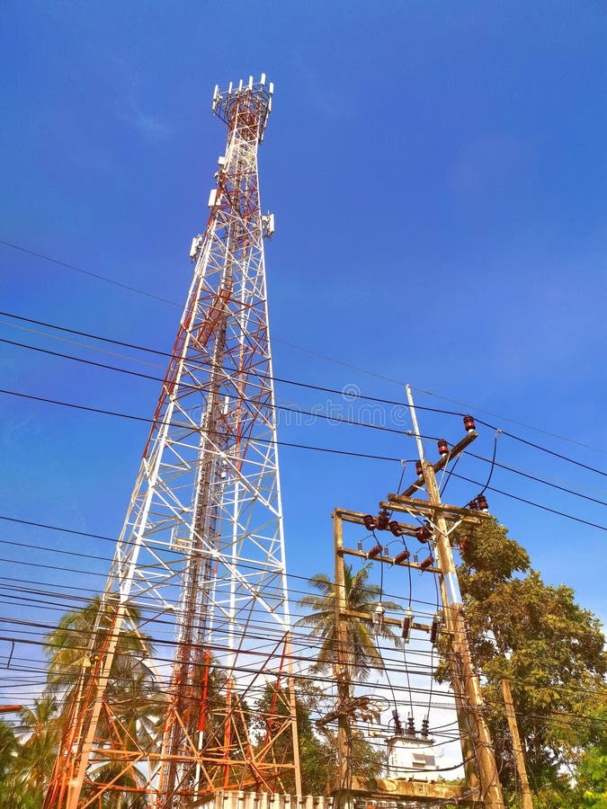 Cell phone tower stock image. Image of tower, cell, phone - 165624649