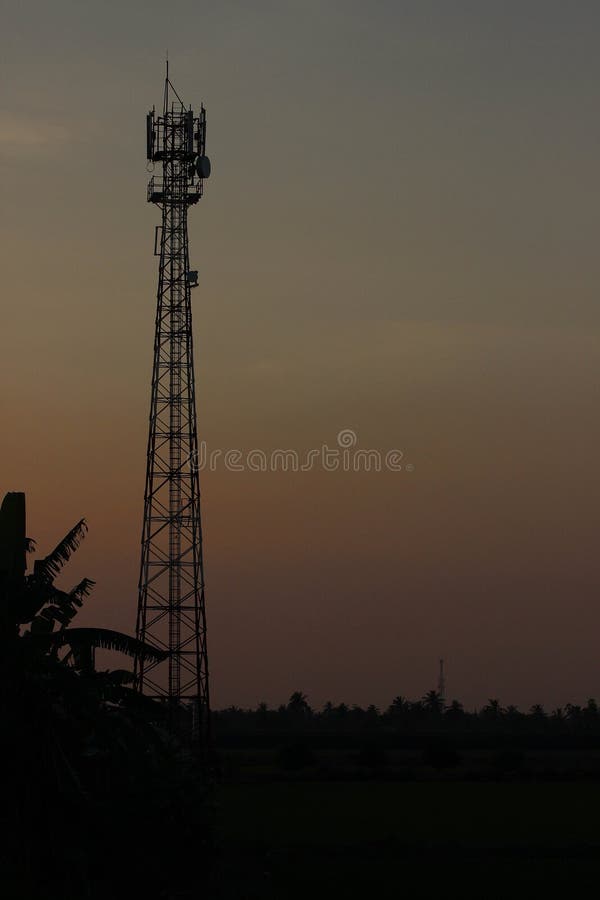 Cell phone tower stock photo. Image of data, land, radio - 53063804