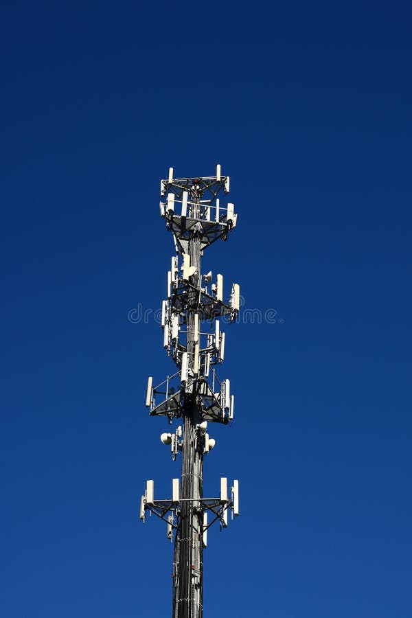 Cell Phone Communication Tower Stock Image - Image of relay ...