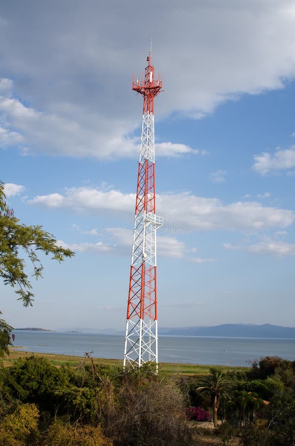 Cell Phone tower stock photo. Image of tropical, blue - 39265664