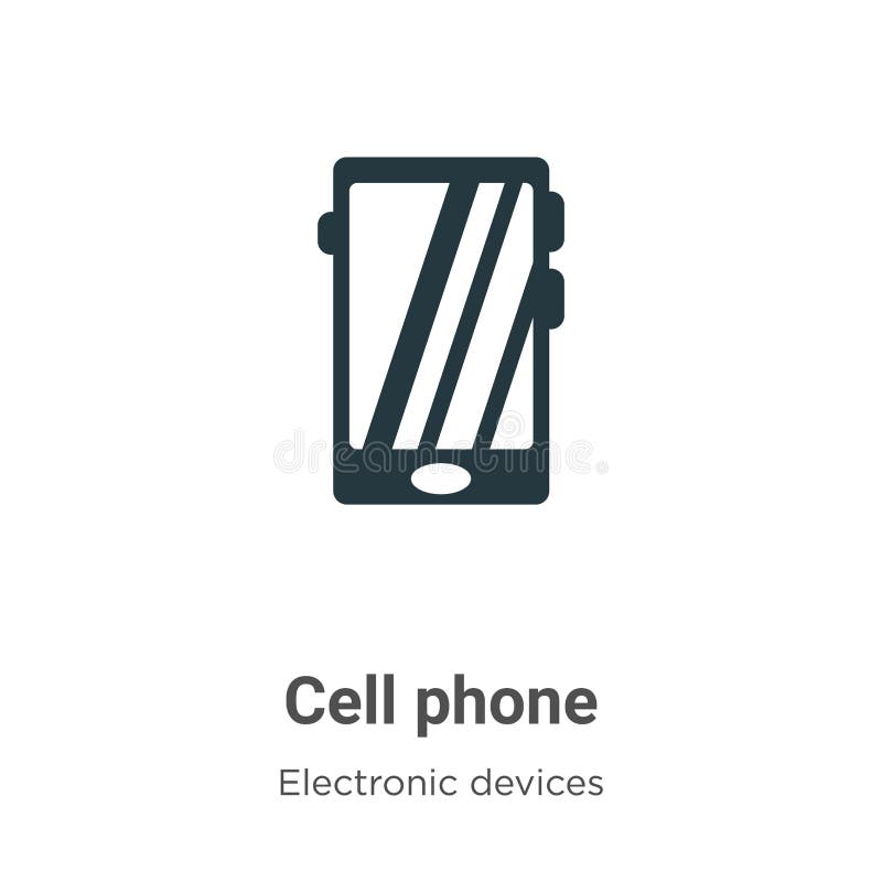 Cell Phone Vector Icon on White Background. Flat Vector Cell Phone Icon ...