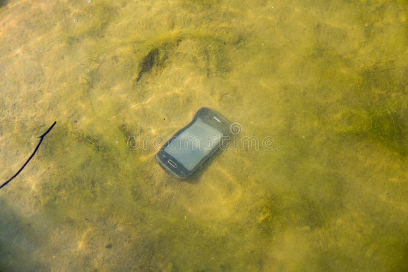 Cell Phone And Water Splash Stock Image - Image of surreal, technology ...