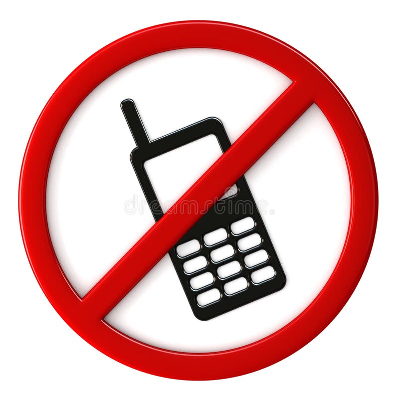 Cell phones not allowed stock illustration. Illustration of symbol ...