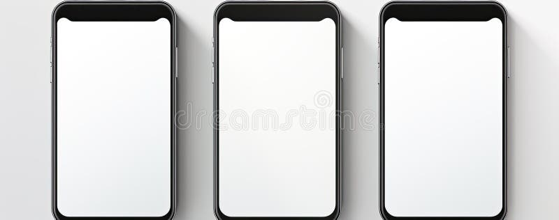 Cell Phones with the Same Blank Screen Stock Illustration ...
